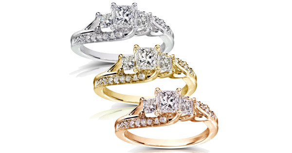 Gold 1ct TDW Diamond Engagement Ring - Handcrafted By Name My Rings™